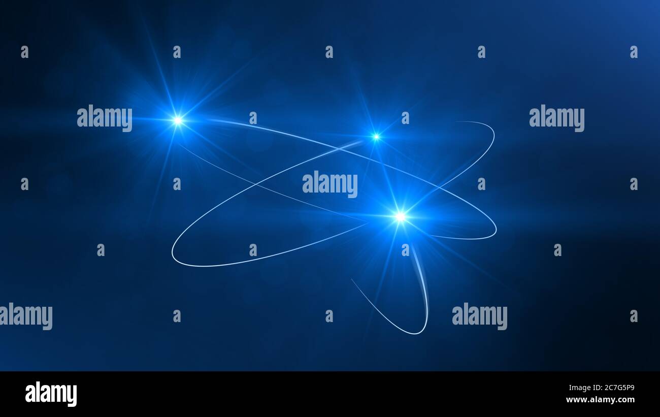 atom abstract light model, 3d illustration render Stock Photo - Alamy