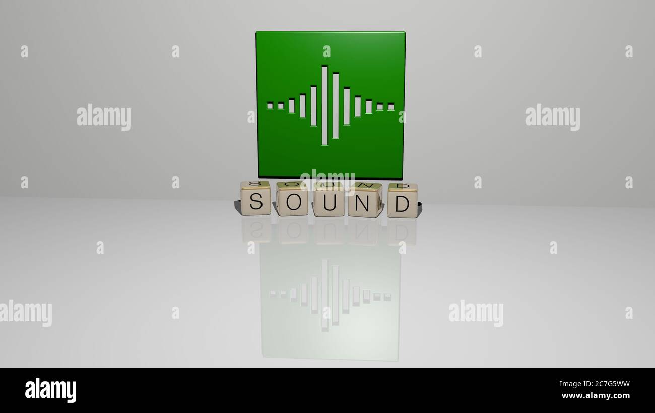 3D graphical image of SOUND vertically along with text built by ...