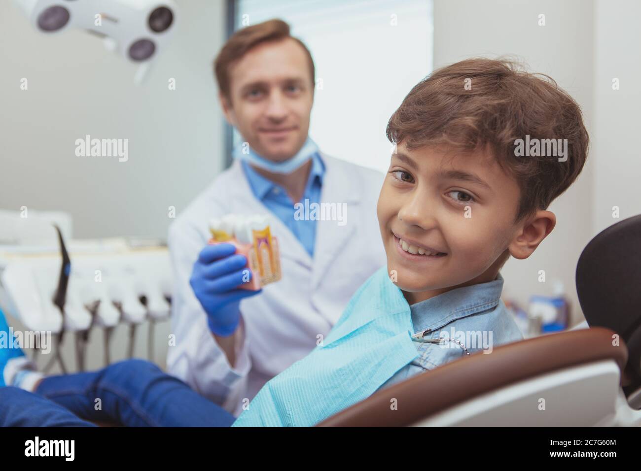 Healthy teeth, children concept. Adorable happy boy smiling to the ...