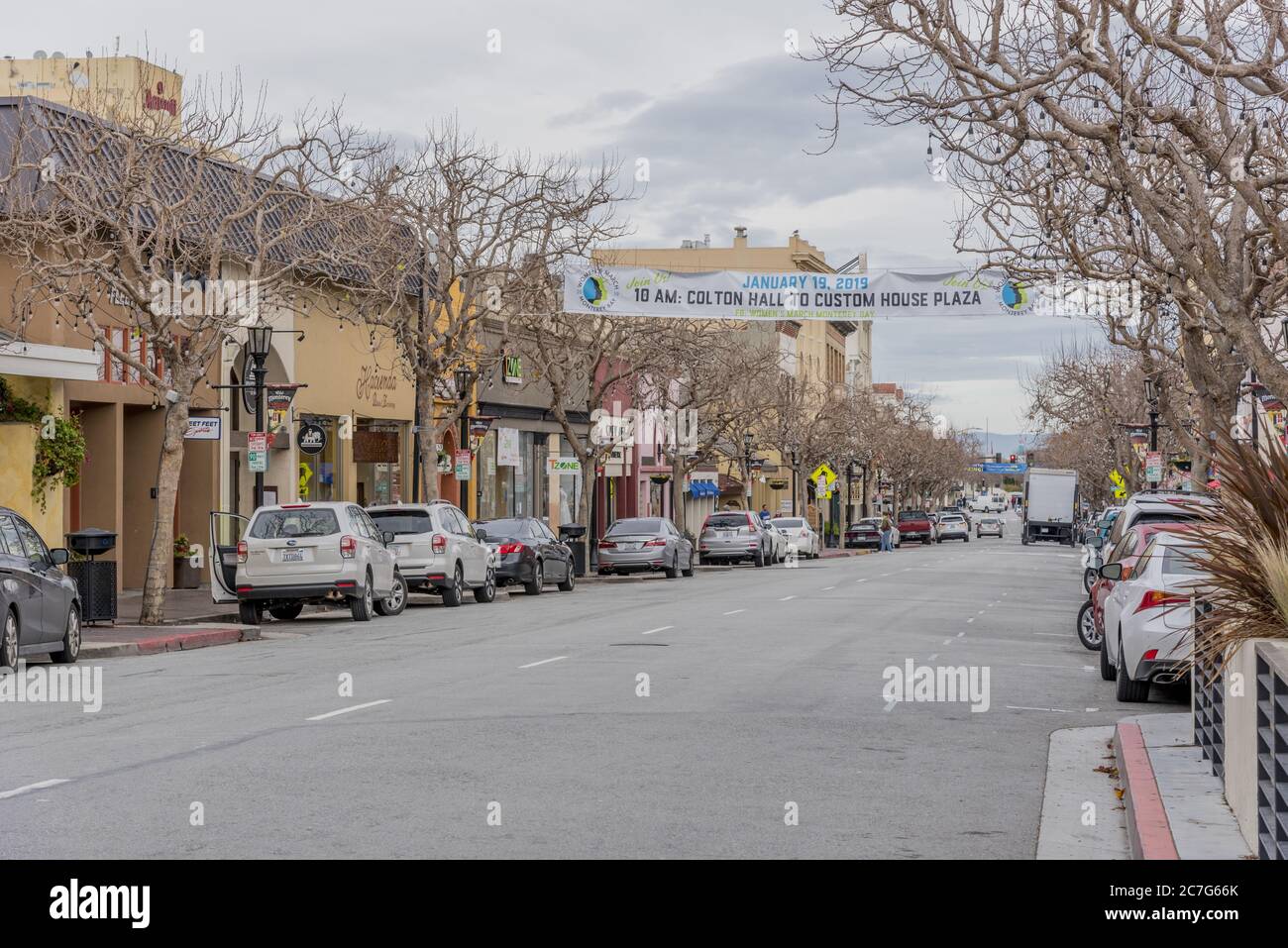 MONTEREY, CA, UNITED STATES - Jan 12, 2019: The downtown of the ...