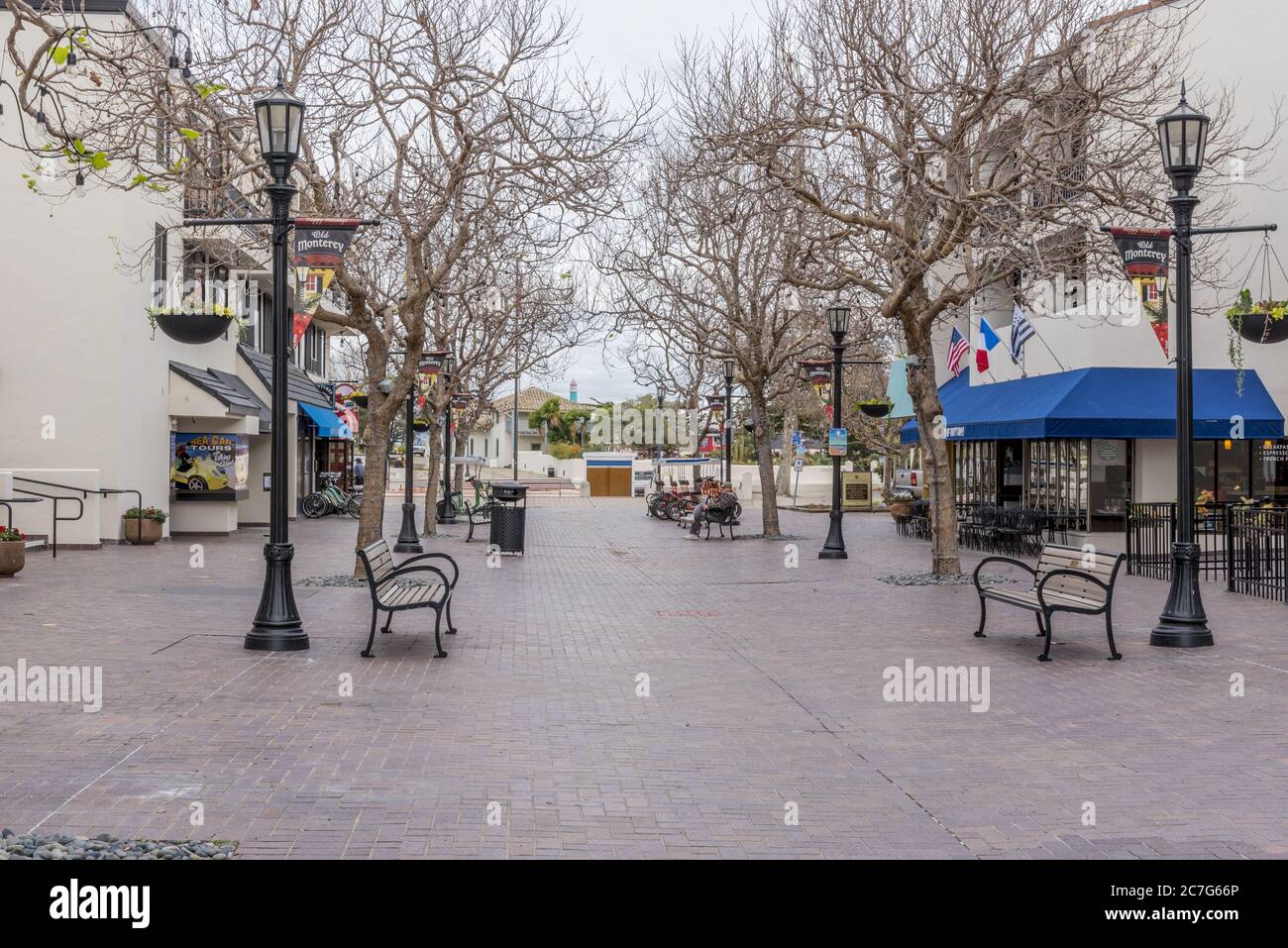 MONTEREY, CA, UNITED STATES - Jan 12, 2019: The downtown of the ...