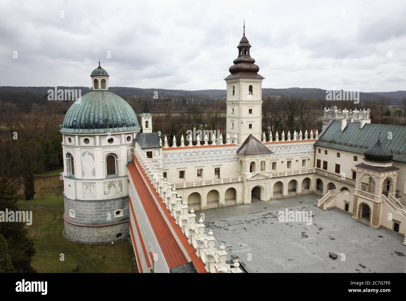Krasiczyn castle (Zamek w Krasiczynie) near Przemysl. Poland Stock ...