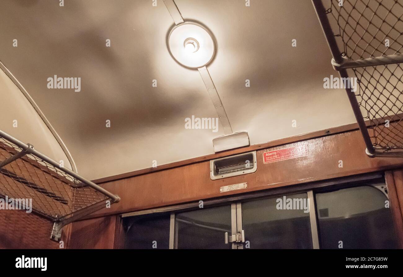 Uk british rail vintage first class rail compartment hi-res stock ...