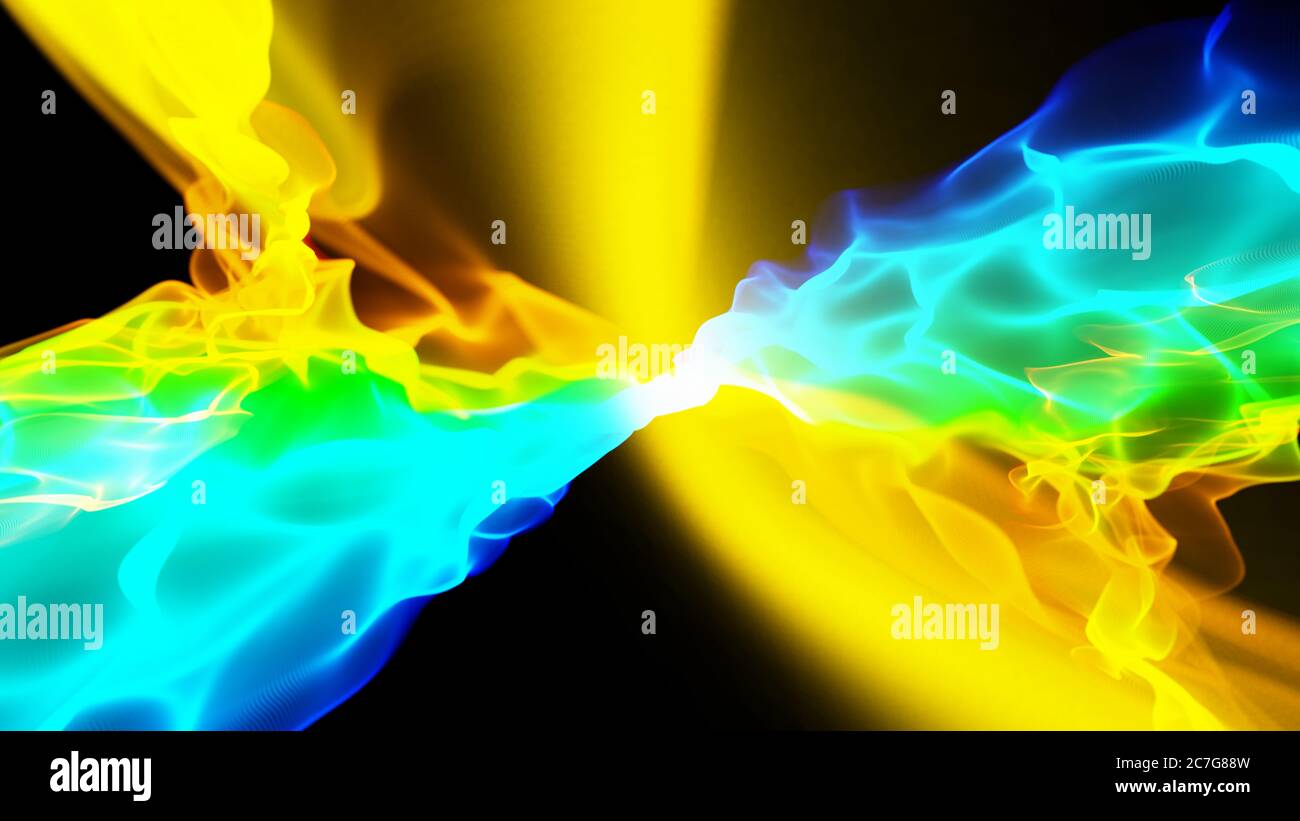 color canvas smoke, abstract 3d particle illustration Stock Photo - Alamy