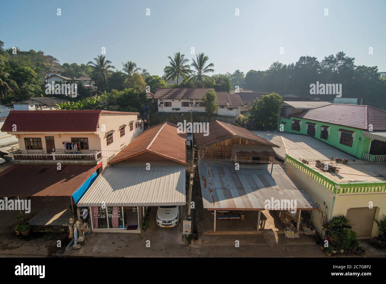the city centre of Huay Xai in the northwest Lao in Lao. Lao, Huay Xay ...