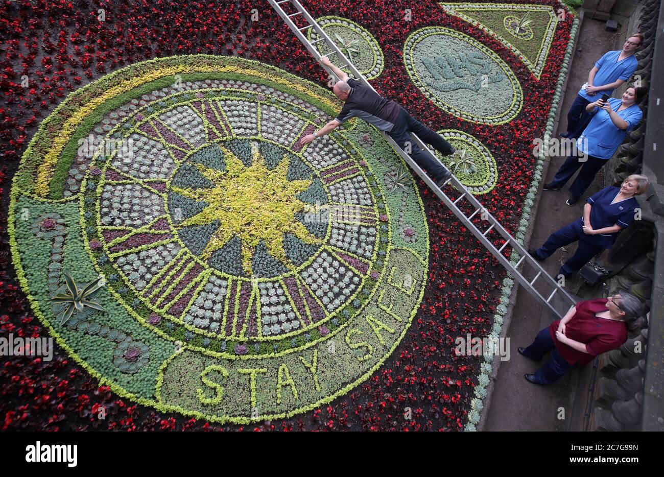 NHS staff (top to bottom) Thomas Reilly, Claire Bald,Lynne Pryde and ...