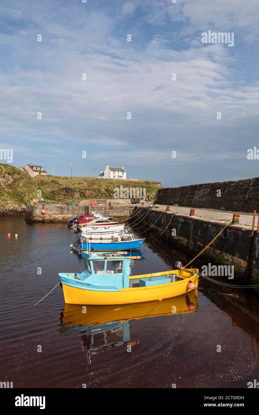 The harbour at Port of Ness, Isle of Lewis, Outer Hebrides, Scotland ...