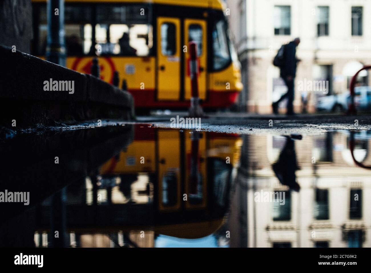 Bus puddle hi-res stock photography and images - Alamy
