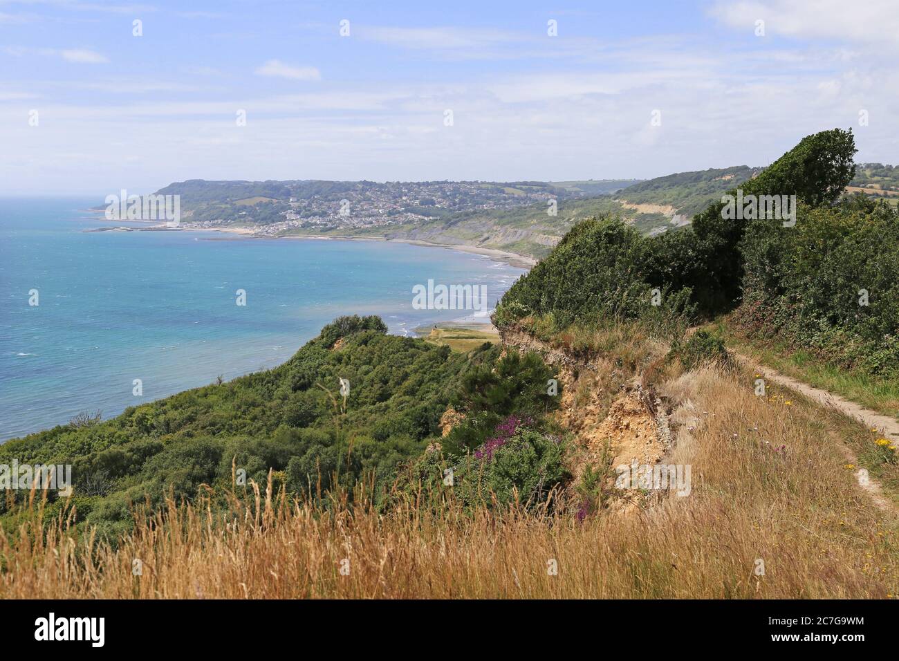 Stonebarrow Hill, South West Coast Path, near Charmouth, Dorset ...