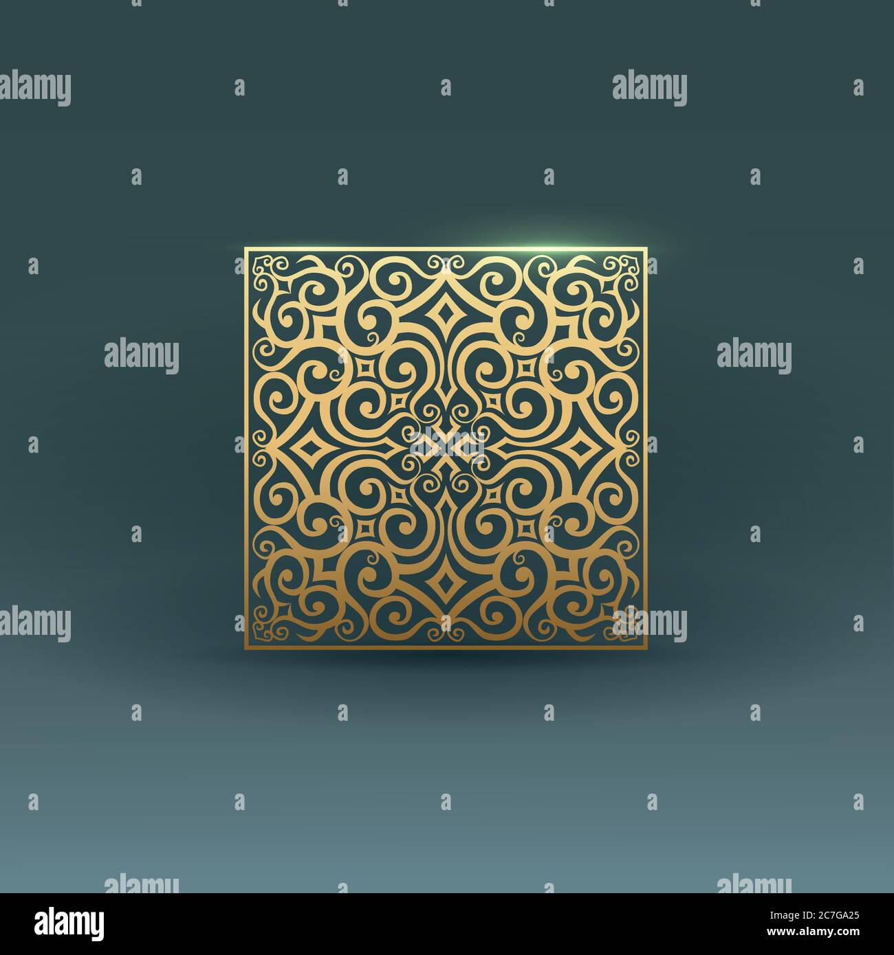 Linear design elements. Vector design gold ornament Stock Vector Image ...