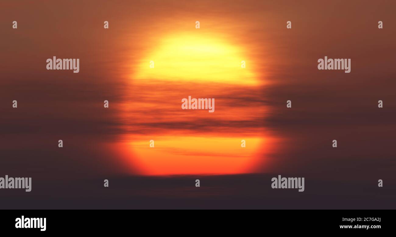 big large sun sunrise sunset, 3d render illustration Stock Photo - Alamy