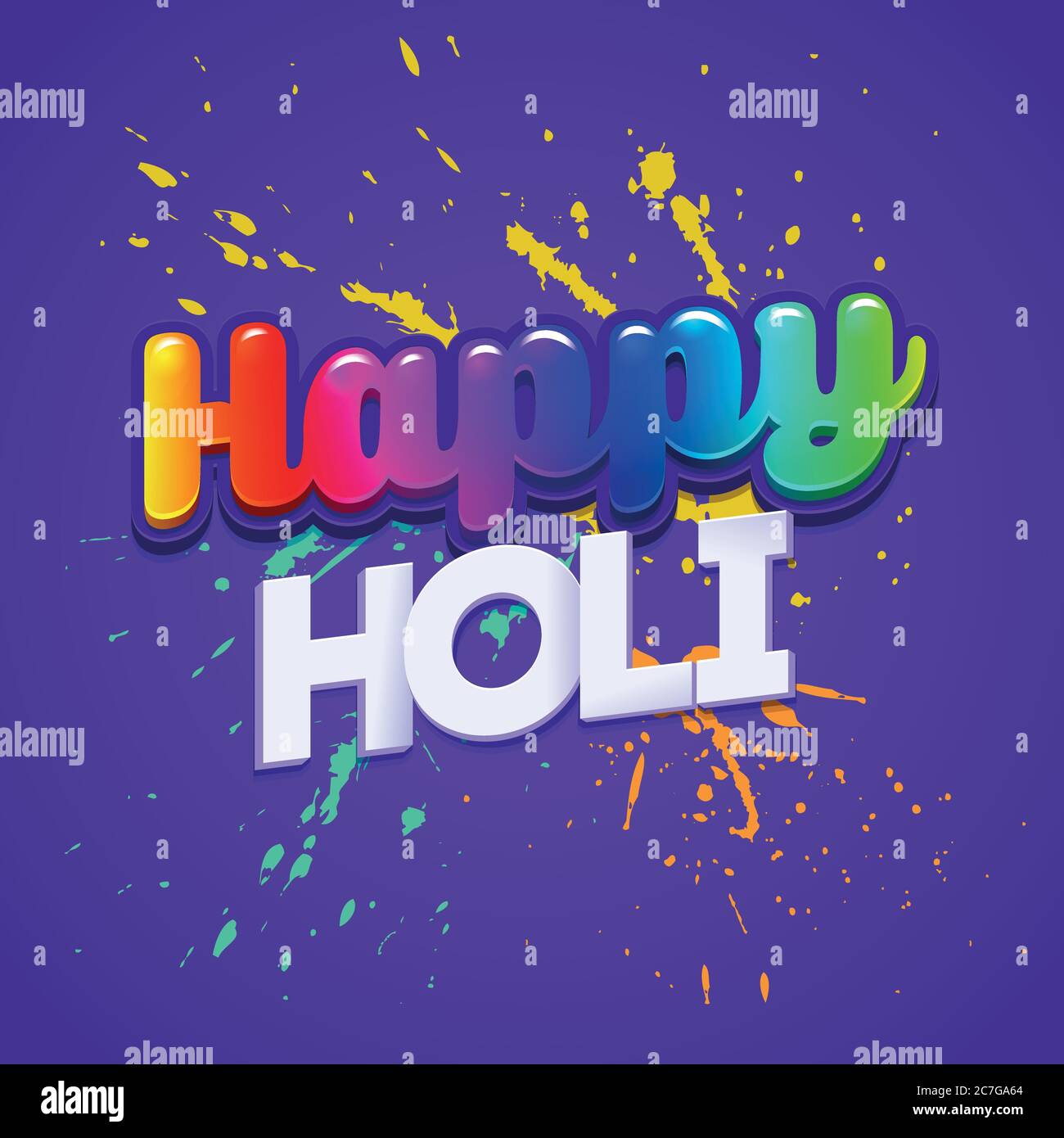 Vector illustration for Happy Holi celebrations vector poster Stock ...