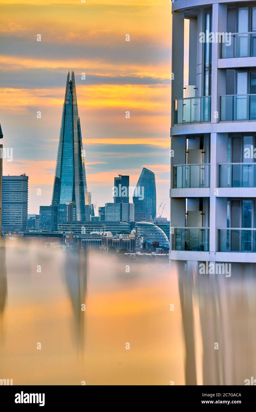 The Shard , London at sunset Stock Photo - Alamy