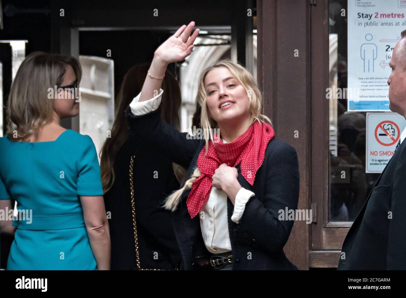 London, UK - 17 July 2020 Amber Heard attends libel trial against the ...