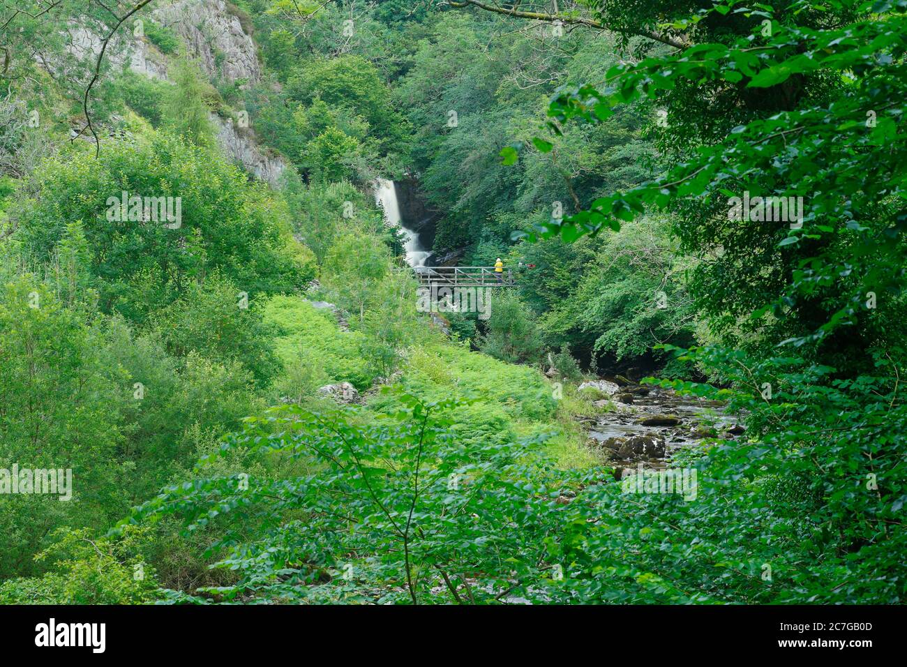 One of many waterfalls along the Waterfalls Trail in Ingleton,North ...