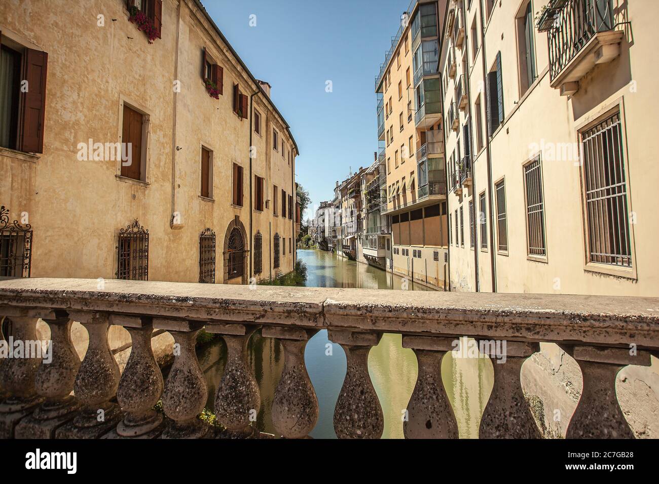 Historic houses on the river in Padua, Italy Stock Photo - Alamy