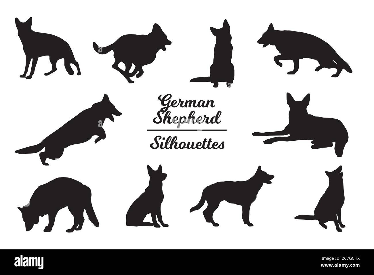 German shepherd cut out Stock Vector Images - Alamy