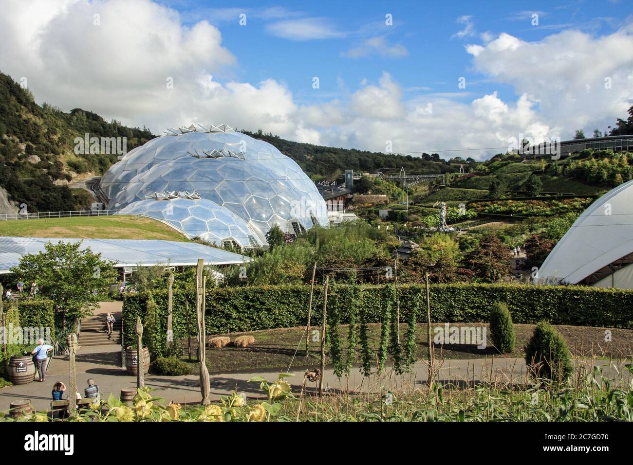 The Eden project in Cornwall including the biomes Stock Photo - Alamy
