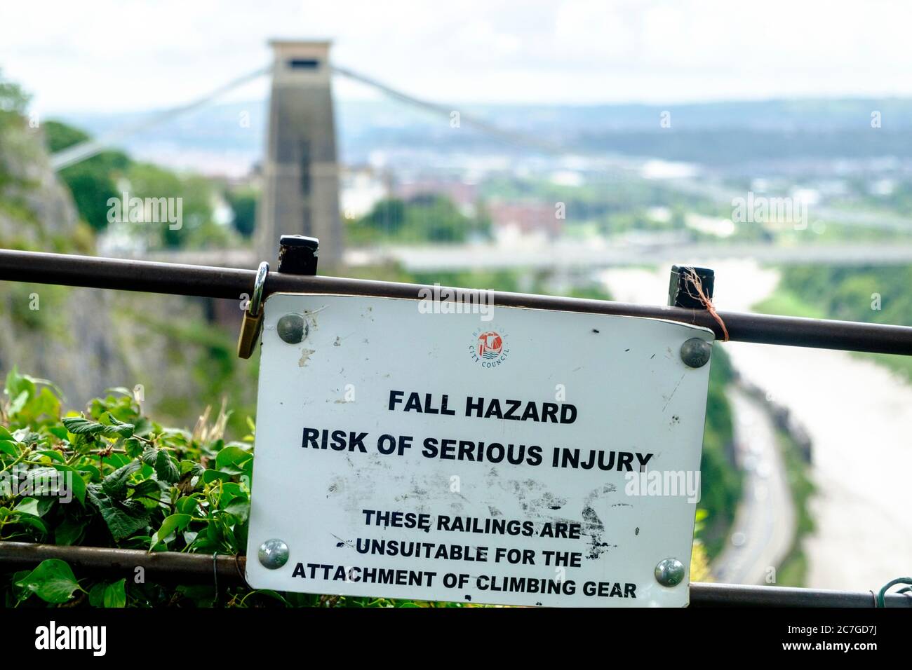 Bridge danger sign hi-res stock photography and images - Alamy