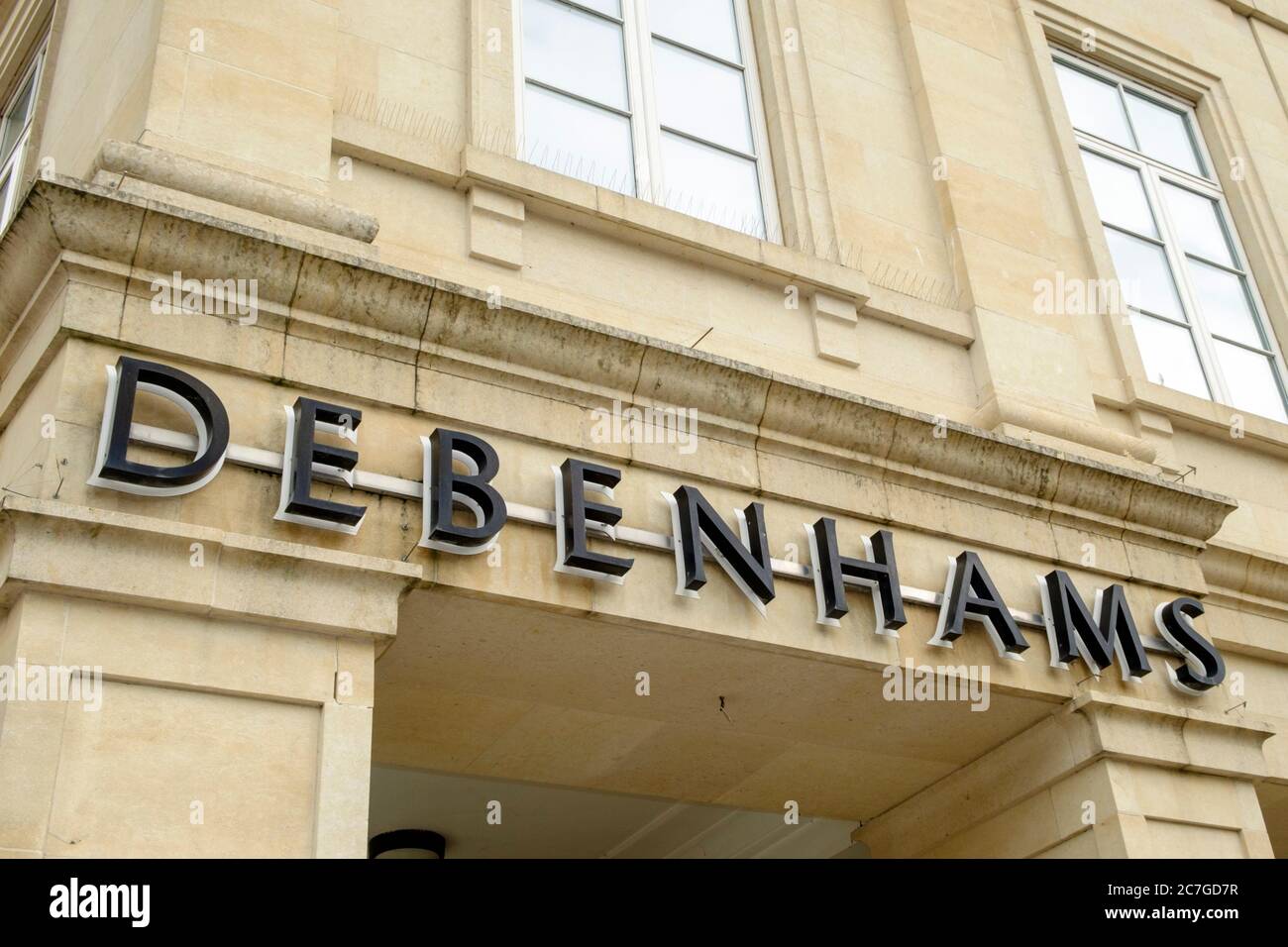 Debenhams store sign in the westgate centre Bath somerset UK Stock ...