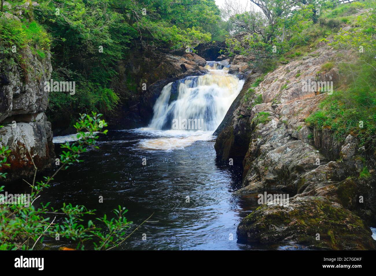 Beezley Falls. One of many waterfalls along Ingleton Waterfalls Trail ...