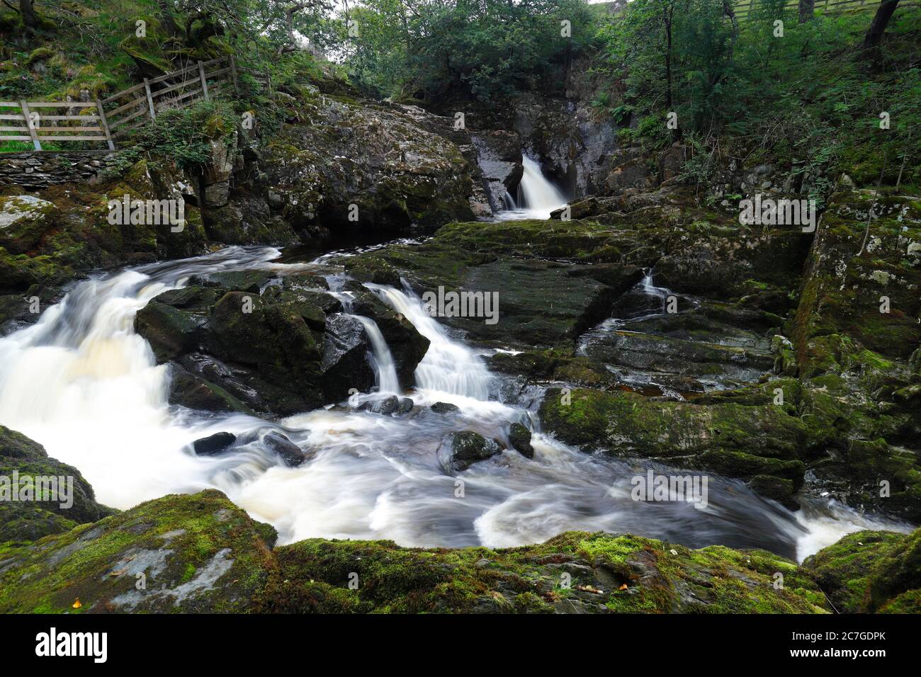 One of many waterfalls along the Waterfalls Trail in Ingleton,North ...