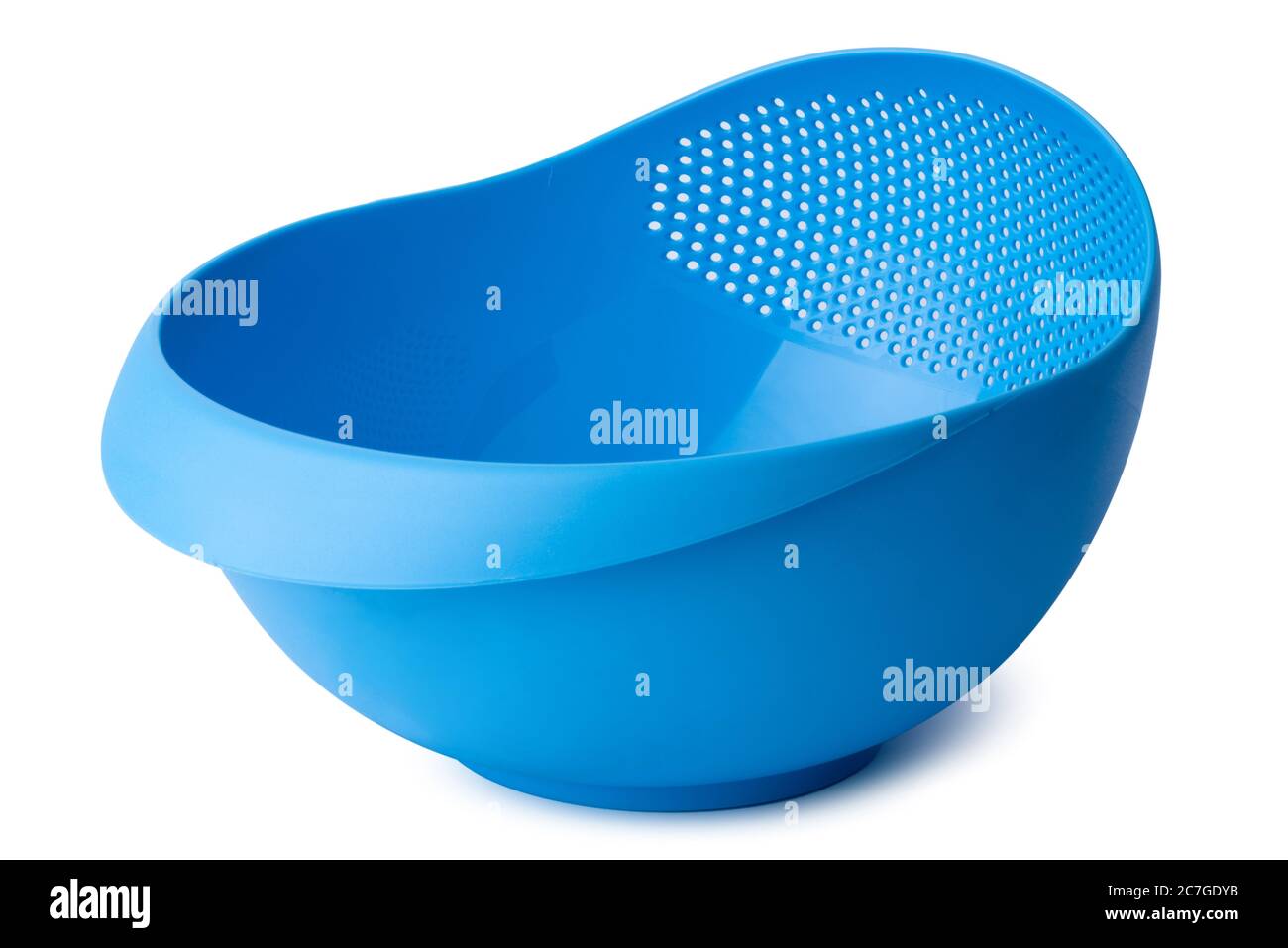 New plastic kitchen colander isolated on white Stock Photo - Alamy