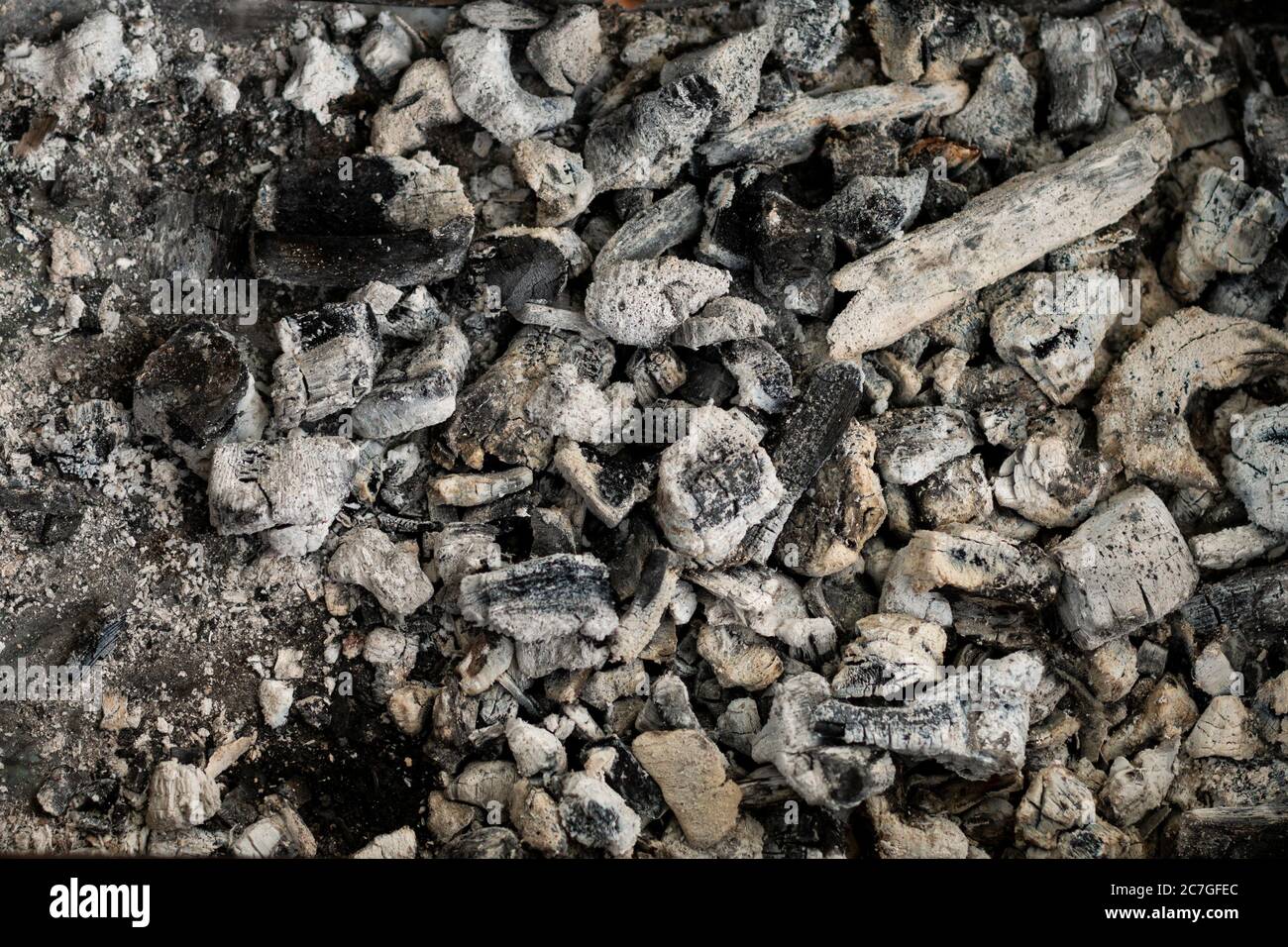 barbeque ash in a grill in a garden, summer time vacation Stock Photo ...