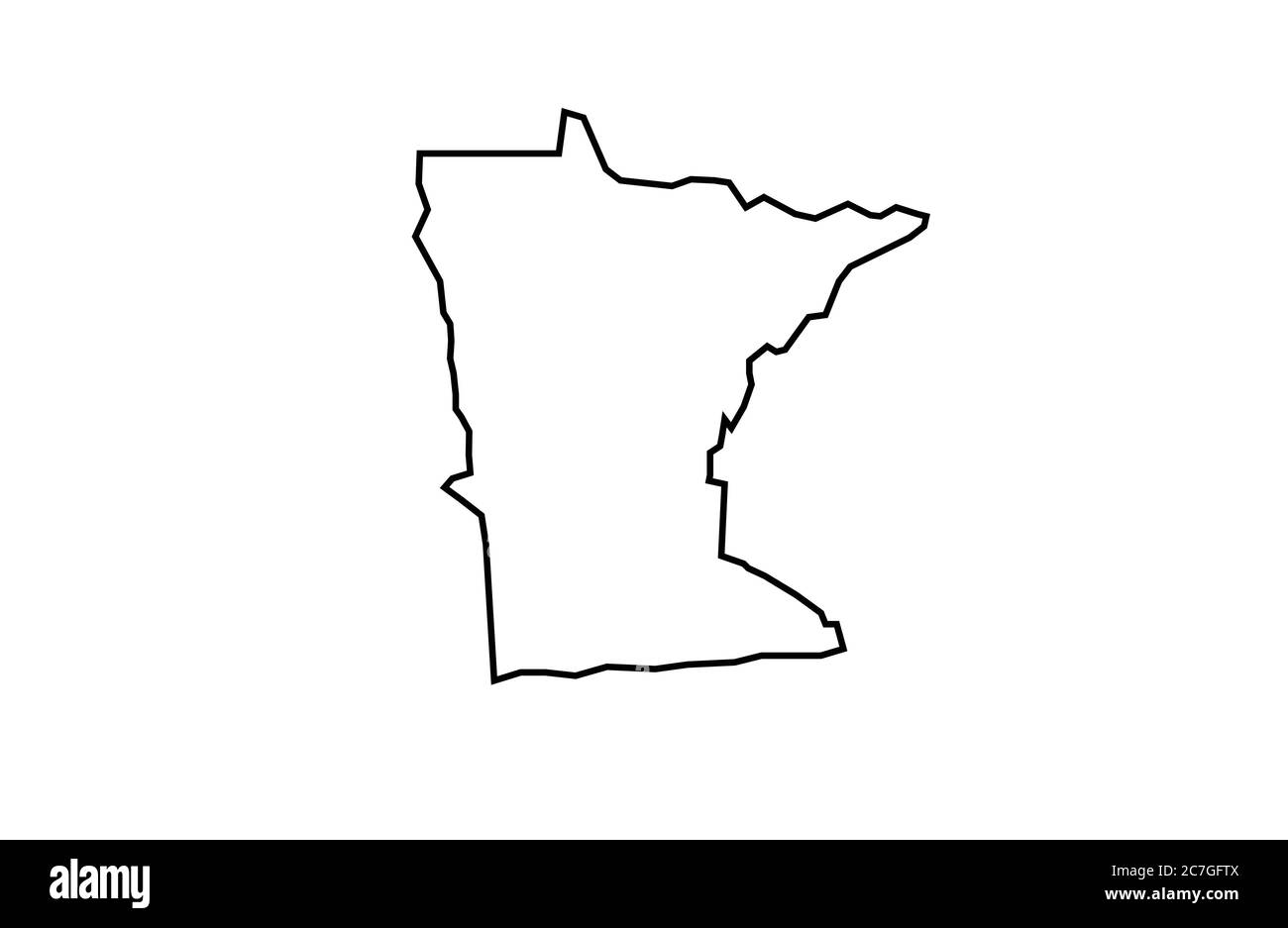 Minnesota map outline state vector illustration Stock Vector Image ...