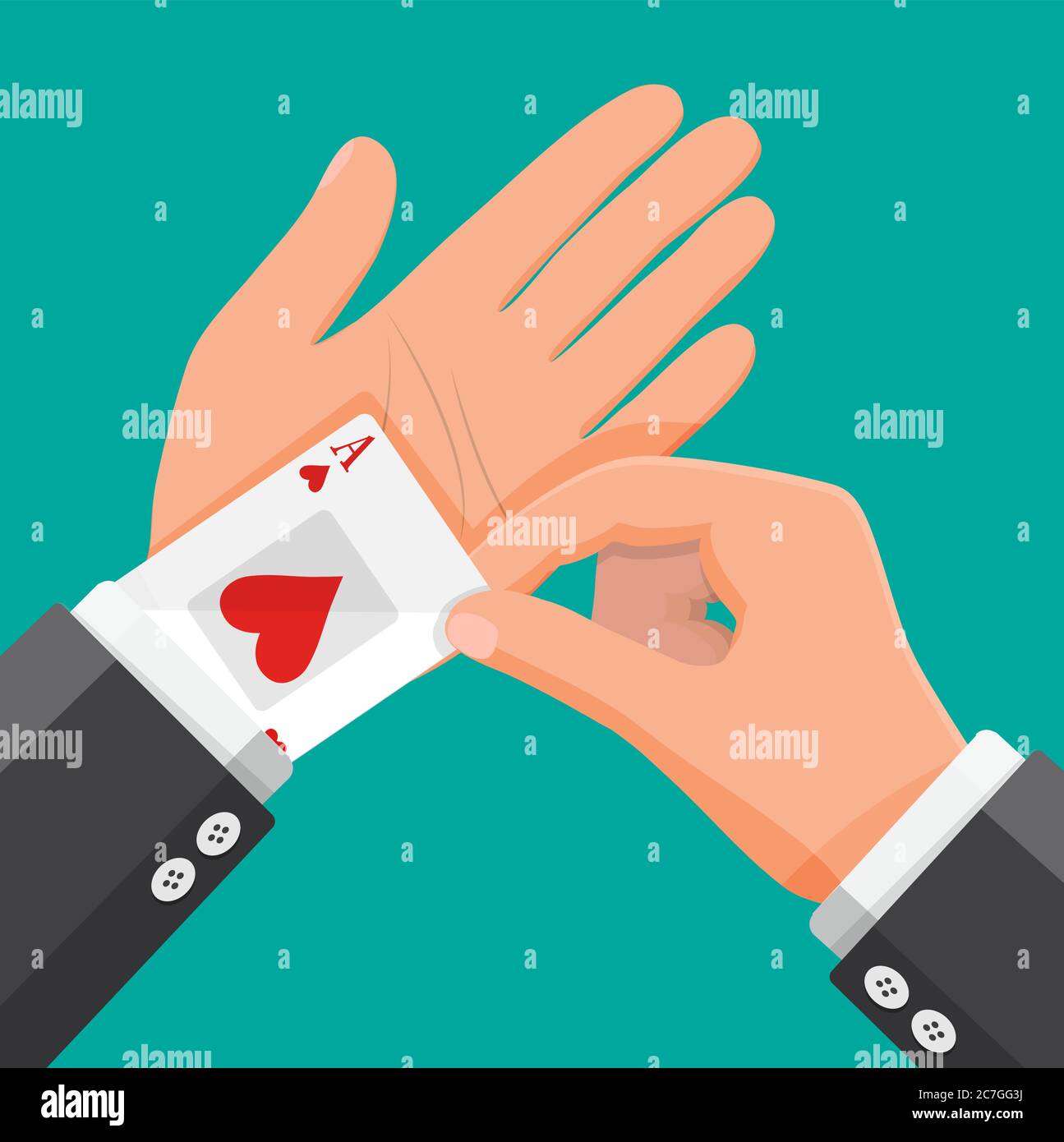 Cartoon illustration man playing cards hi-res stock photography and ...