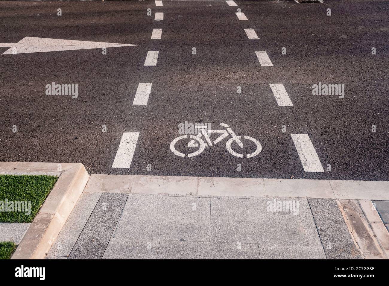 New bike lanes next to recharging stations for electric vehicles on ...