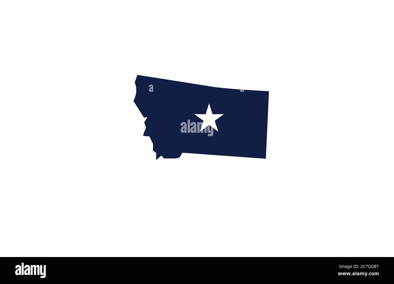 Montana map outline state vector illustration Stock Vector Image & Art ...