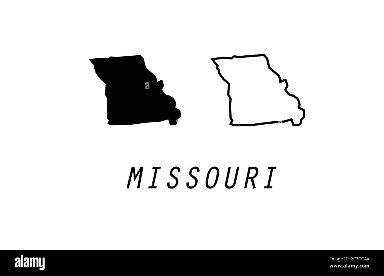 Missouri map outline state vector illustration Stock Vector Image & Art ...