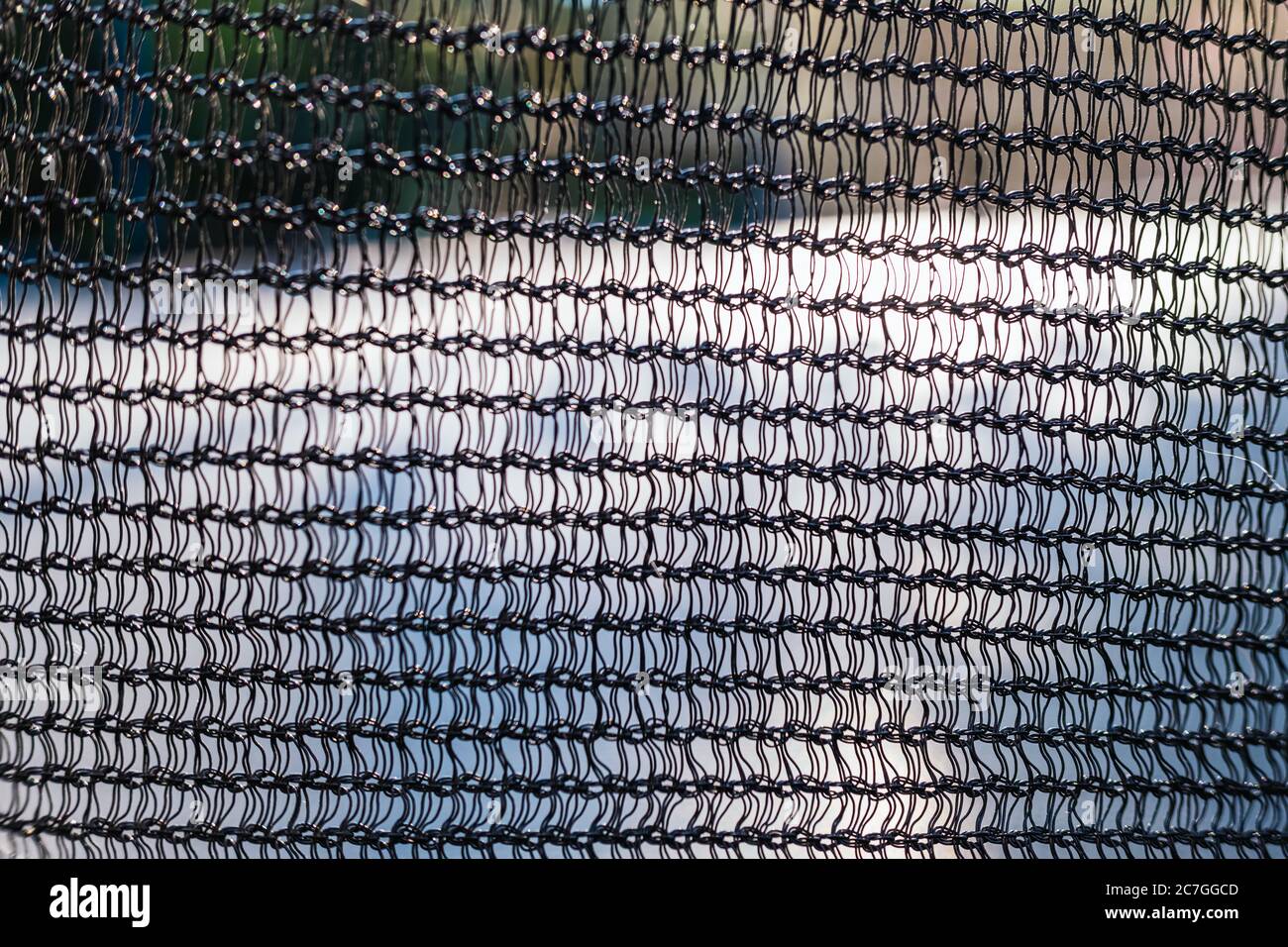 Detail of a protective safety mesh made of braided nylon Stock Photo ...