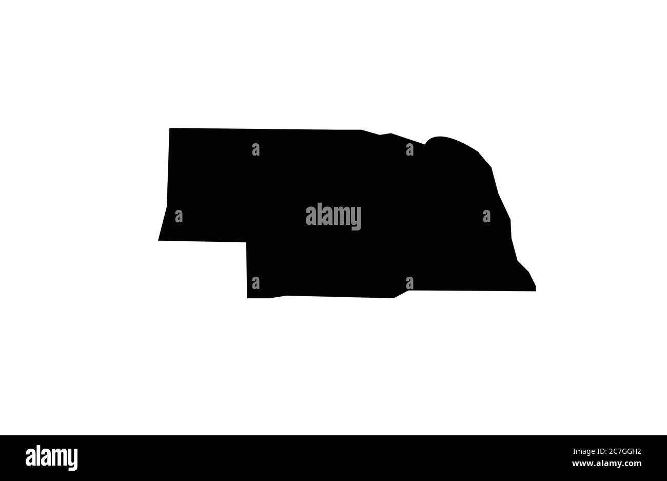 Nebraska map outline state vector illustration Stock Vector Image & Art ...