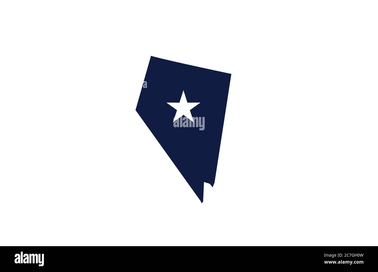 Nevada map outline state vector illustration Stock Vector Image & Art ...