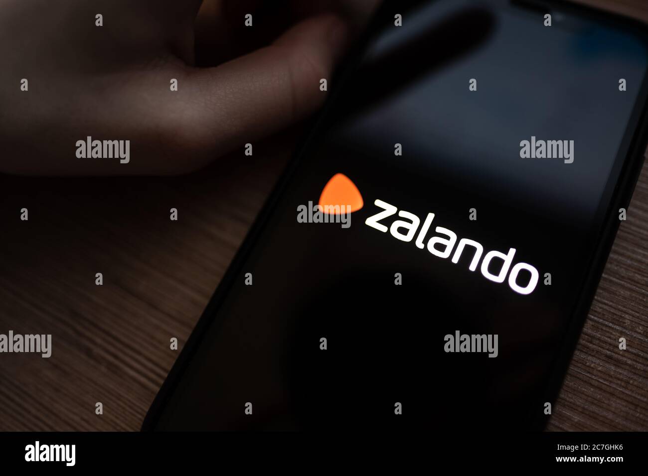 Zalando shop logo on the smartphone screen Stock Photo - Alamy