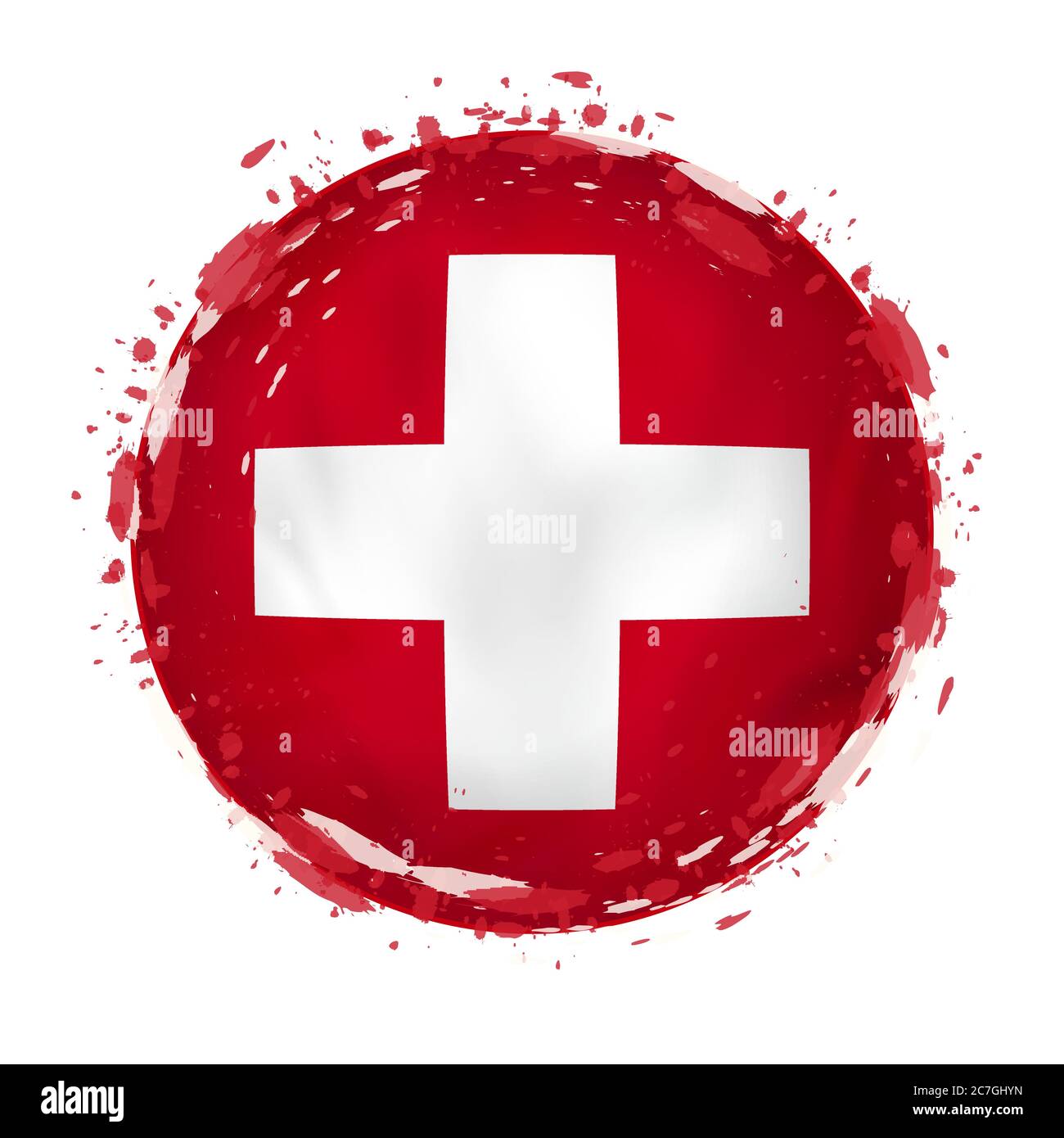 Switzerland cracked flag Cut Out Stock Images & Pictures - Alamy