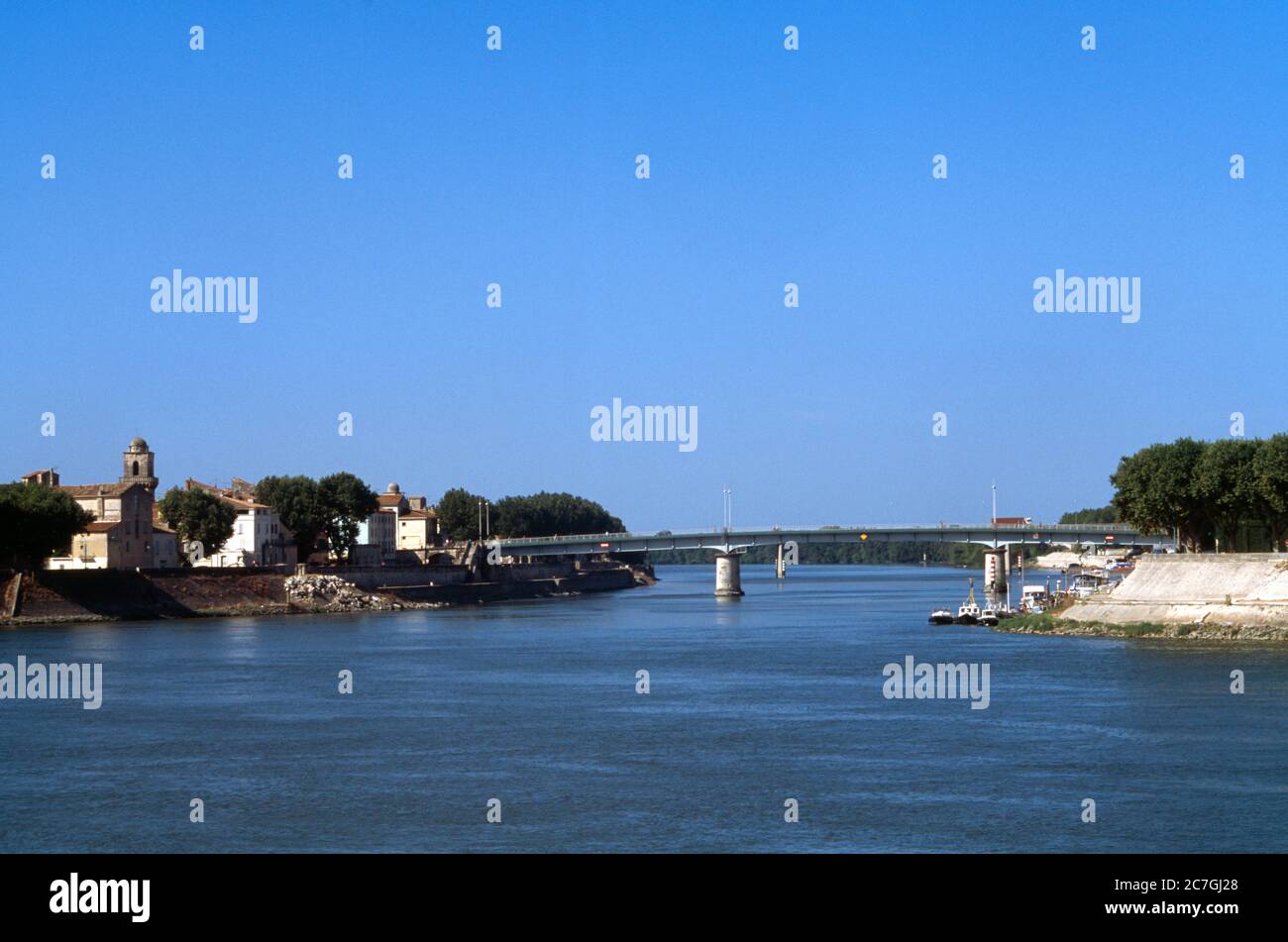 Arles Provence France Bridge over the Rhone River Stock Photo - Alamy
