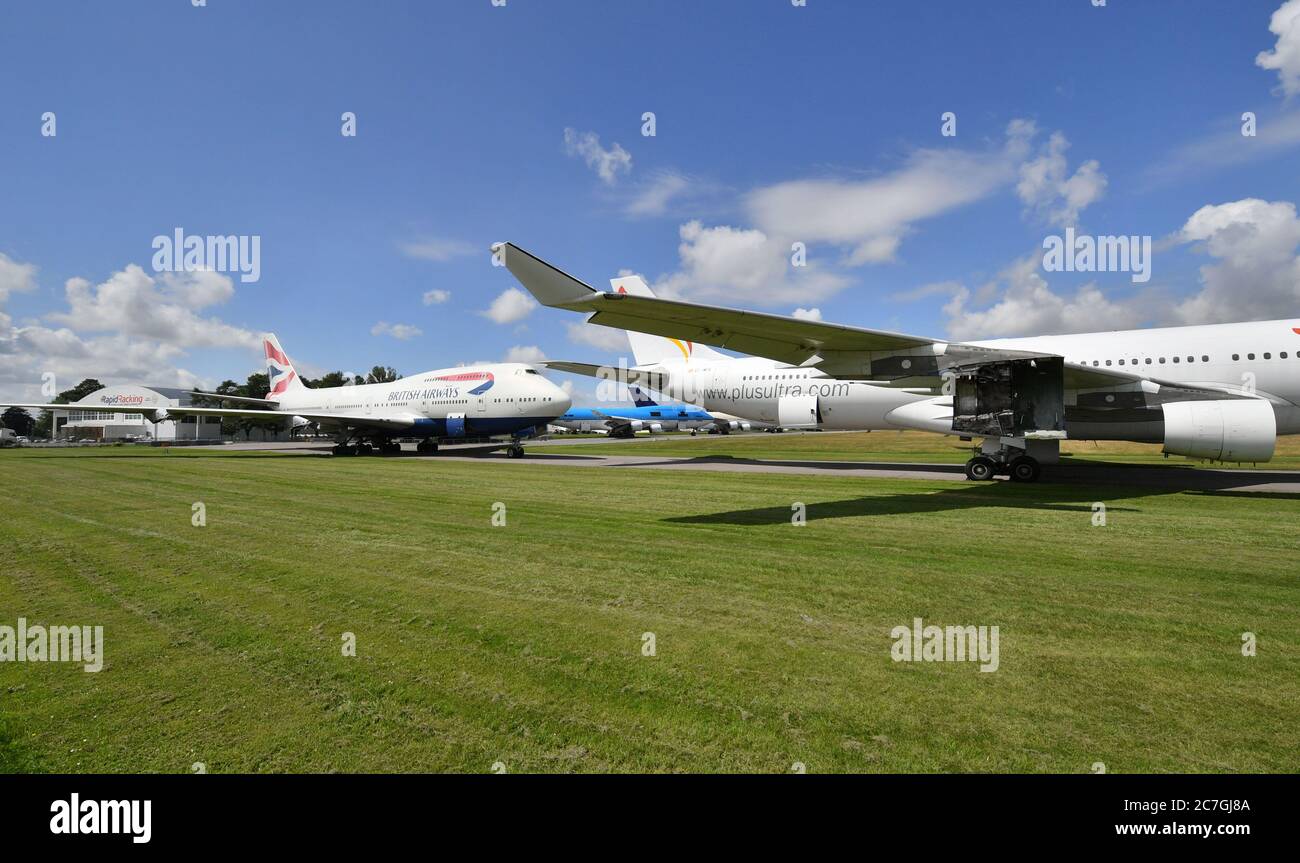 An engineless British Airways Boeing 747 aircraft, which first flew on ...
