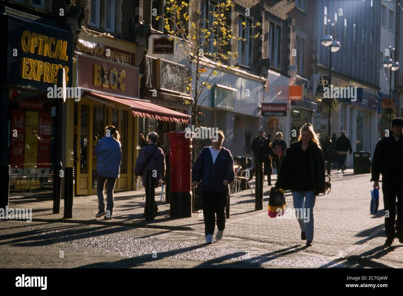 Surrey England Sutton High Street People Shopping Stock Photo - Alamy