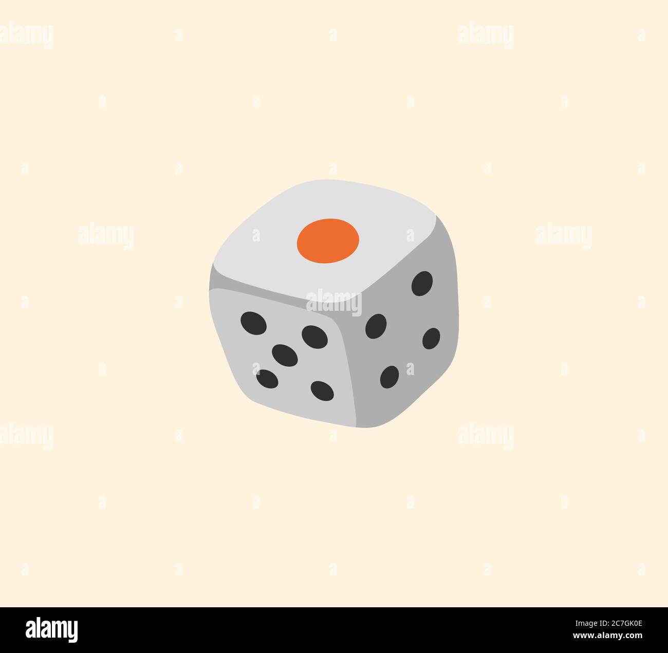 Game Die vector isolated icon illustration. Game Die icon stock ...