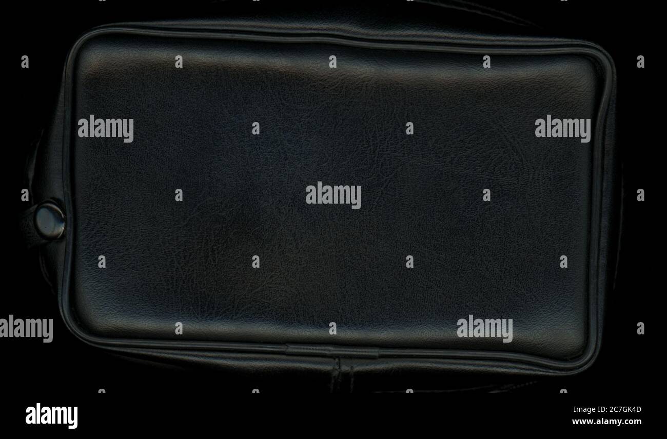 black leatherette bag texture useful as a background Stock Photo - Alamy