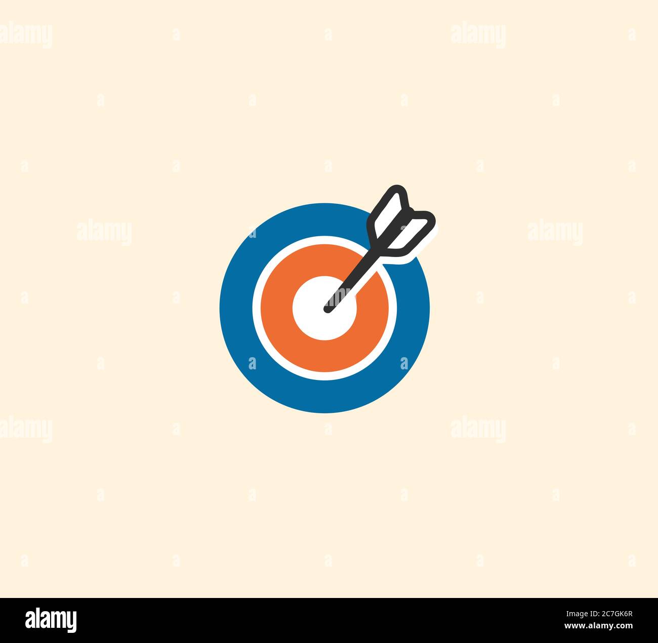 Direct hit vector isolated icon illustration. Direct hit icon stock ...