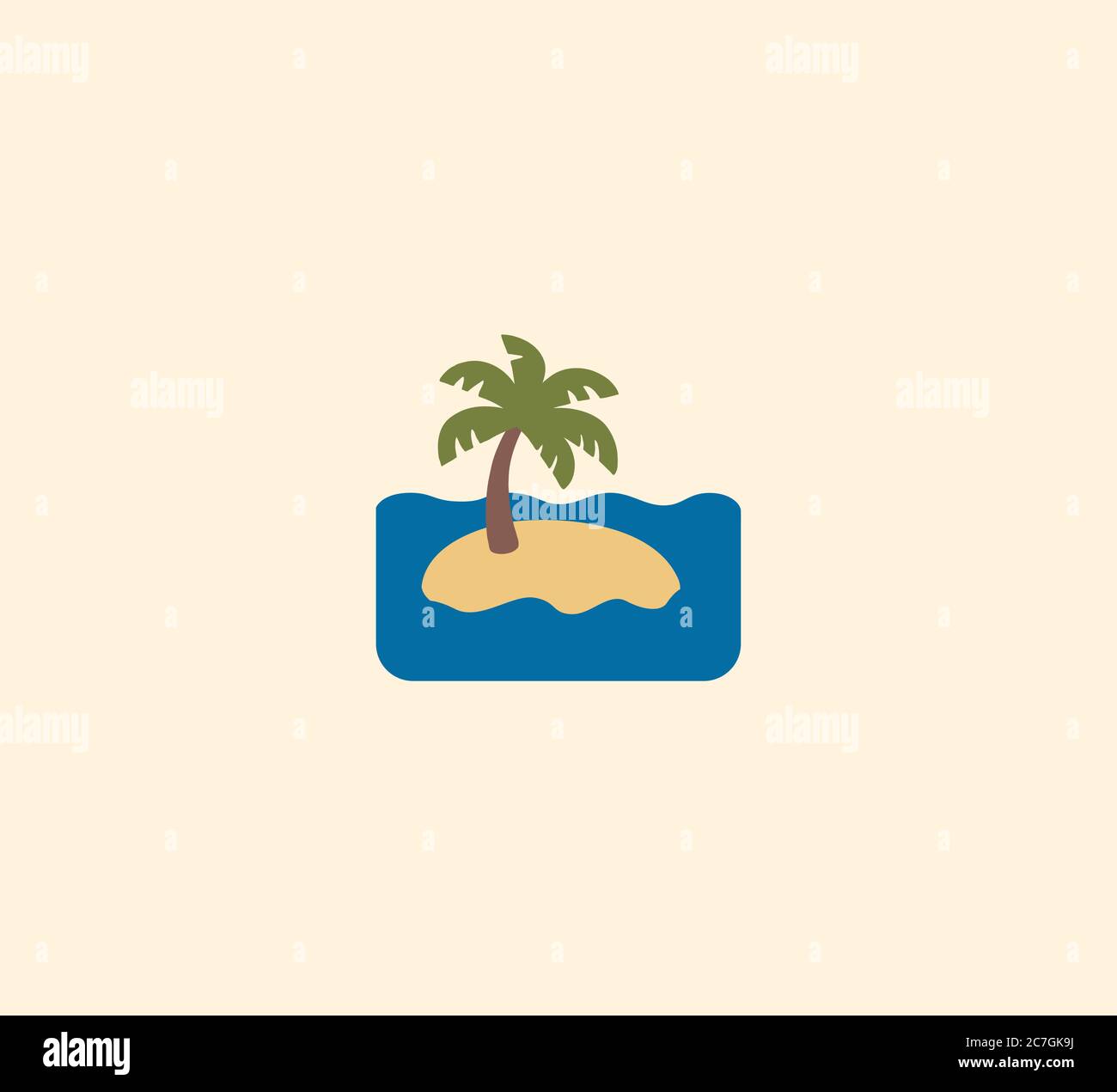 Island vector isolated icon illustration. Island icon stock ...