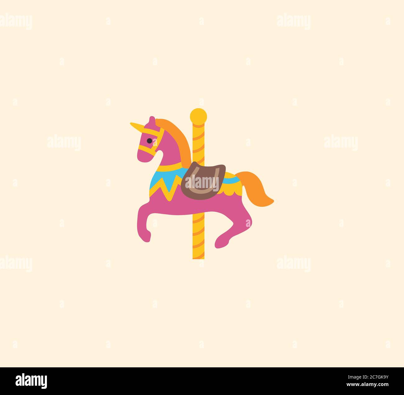 Carousel Horse vector isolated icon illustration. Carousel Horse icon ...