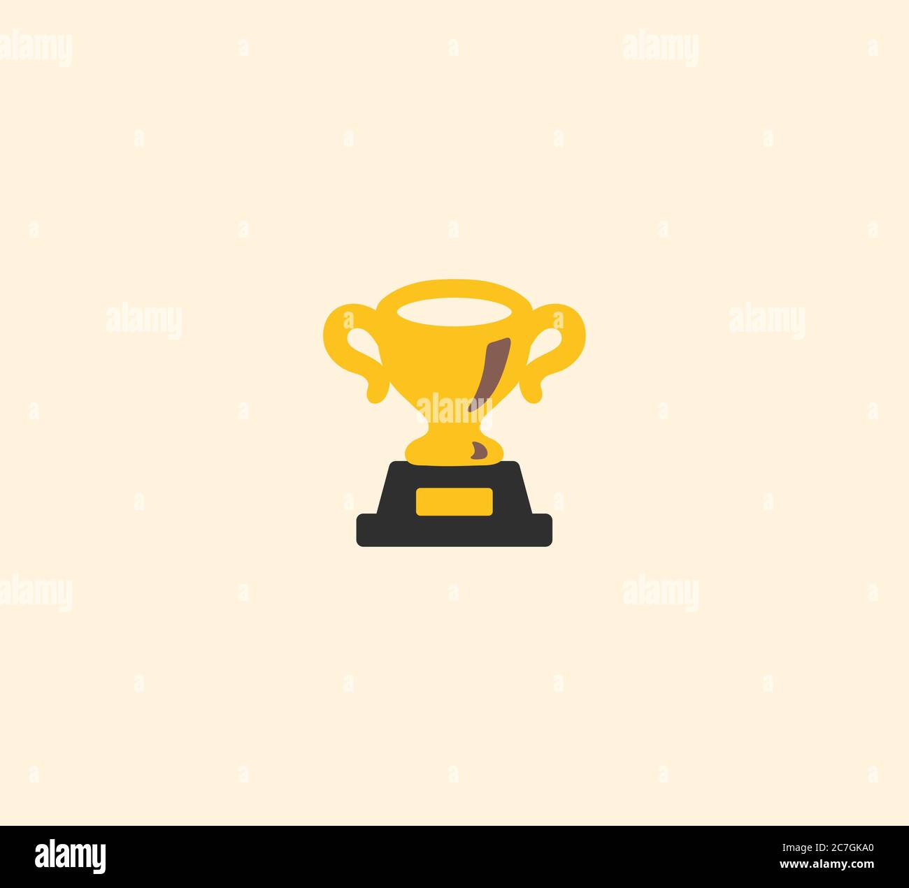 Trophy vector isolated illustration. Trophy icon Stock Vector Image ...
