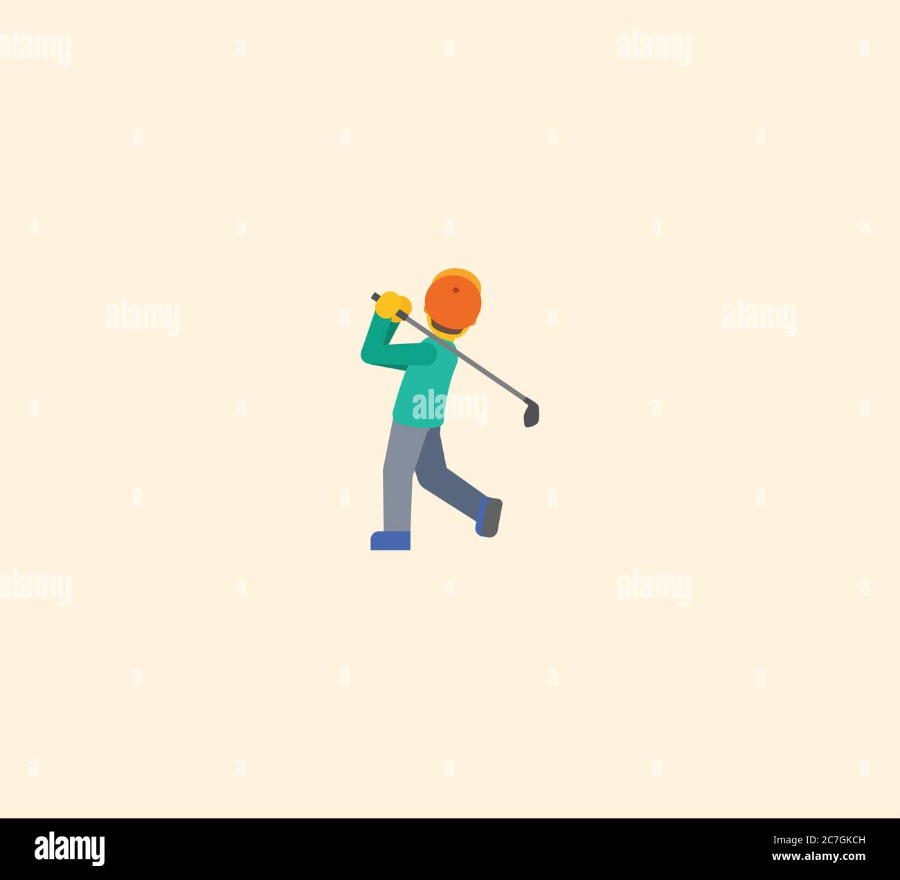 Golf player vector isolated icon illustration. Golf icon stock ...