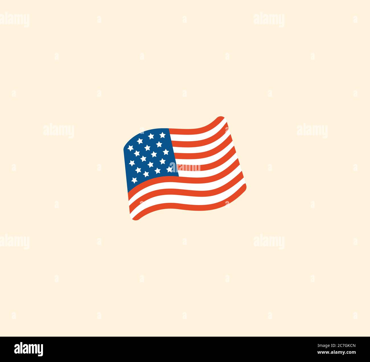 USA flag vector isolated illustration. USA flag icon Stock Vector Image ...