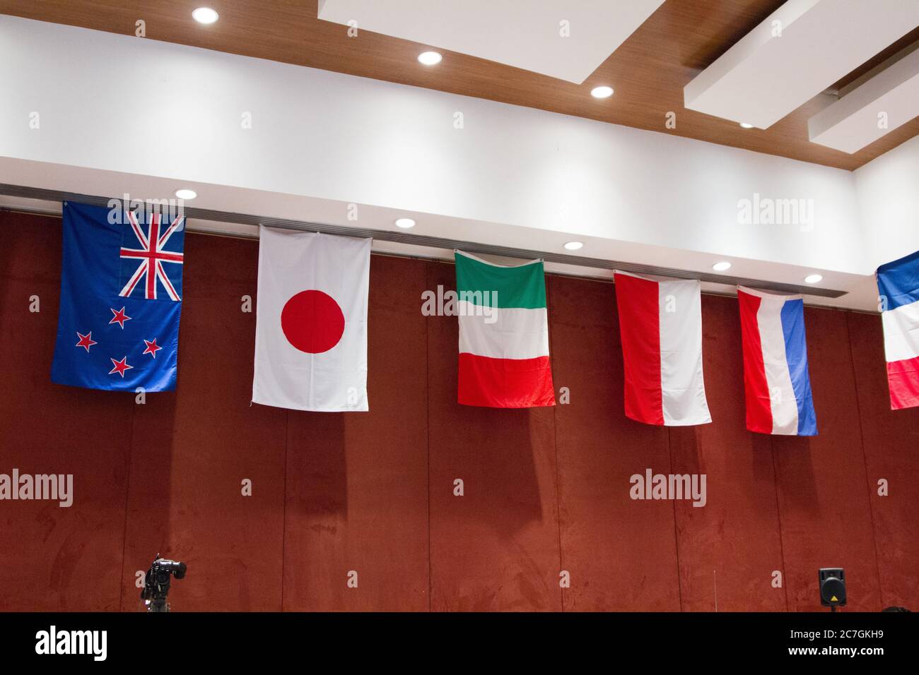 Flags hanging ceiling hi-res stock photography and images - Alamy